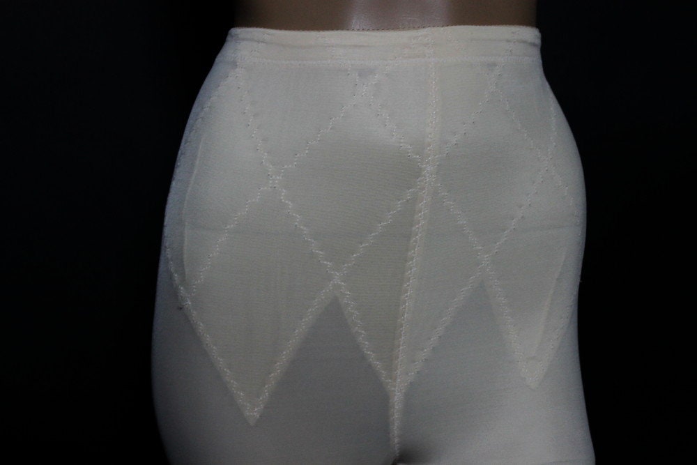 1960s Panty Girdle - Long Girdle With Leg Grippers Diamond Shape Front ...