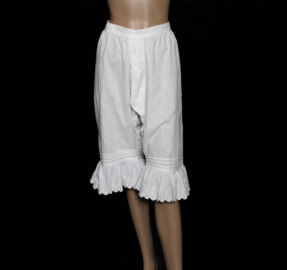 Vintage 1800's Bloomers// White//embroidered //open Crotch Bloomers ...