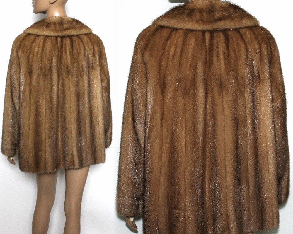 Vintage Mink Coat Real Fur Stroller Length Soft Sable Mink Old ...