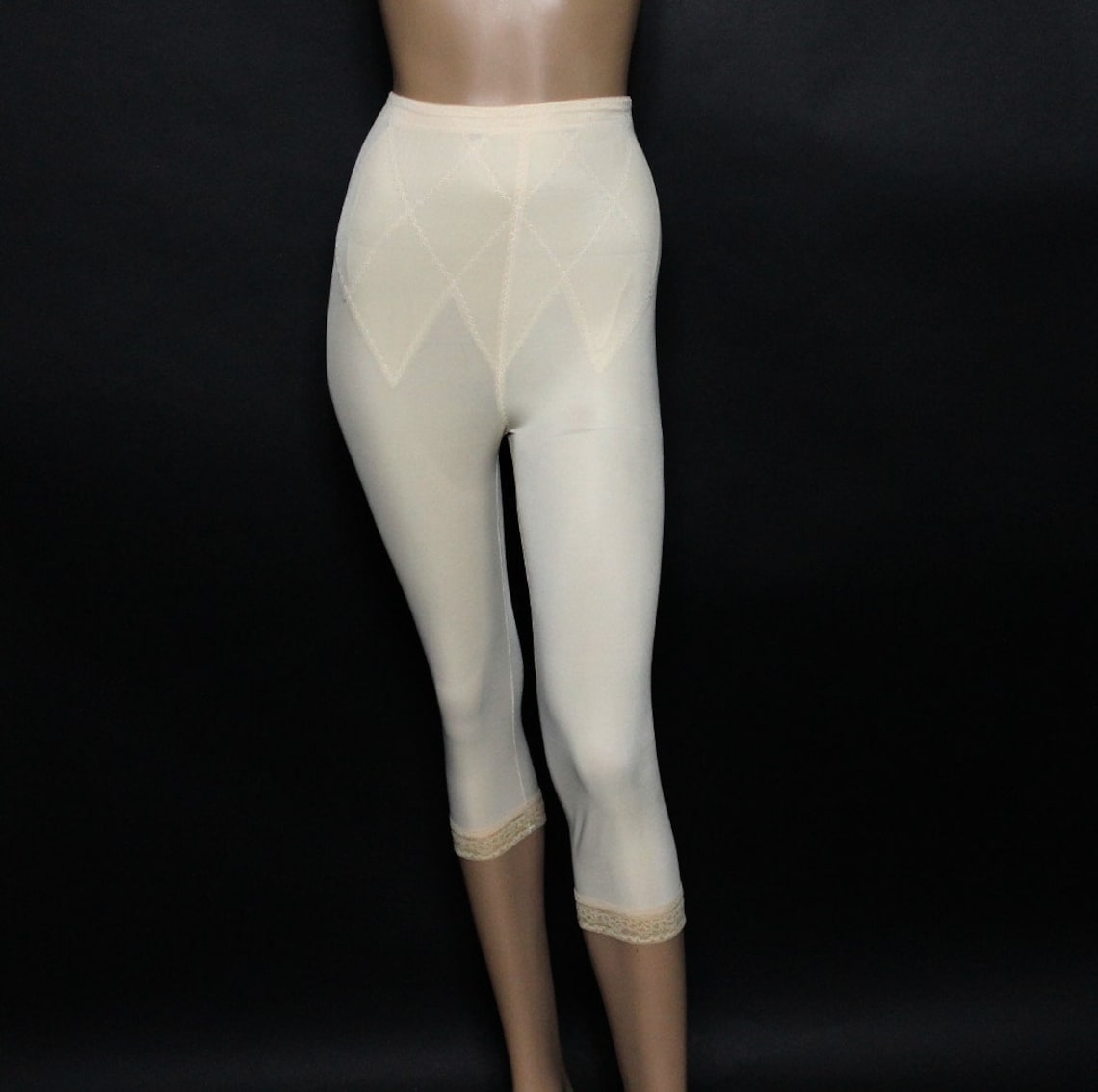 1960s Panty Girdle - Long Girdle With Leg Grippers Diamond Shape Front ...