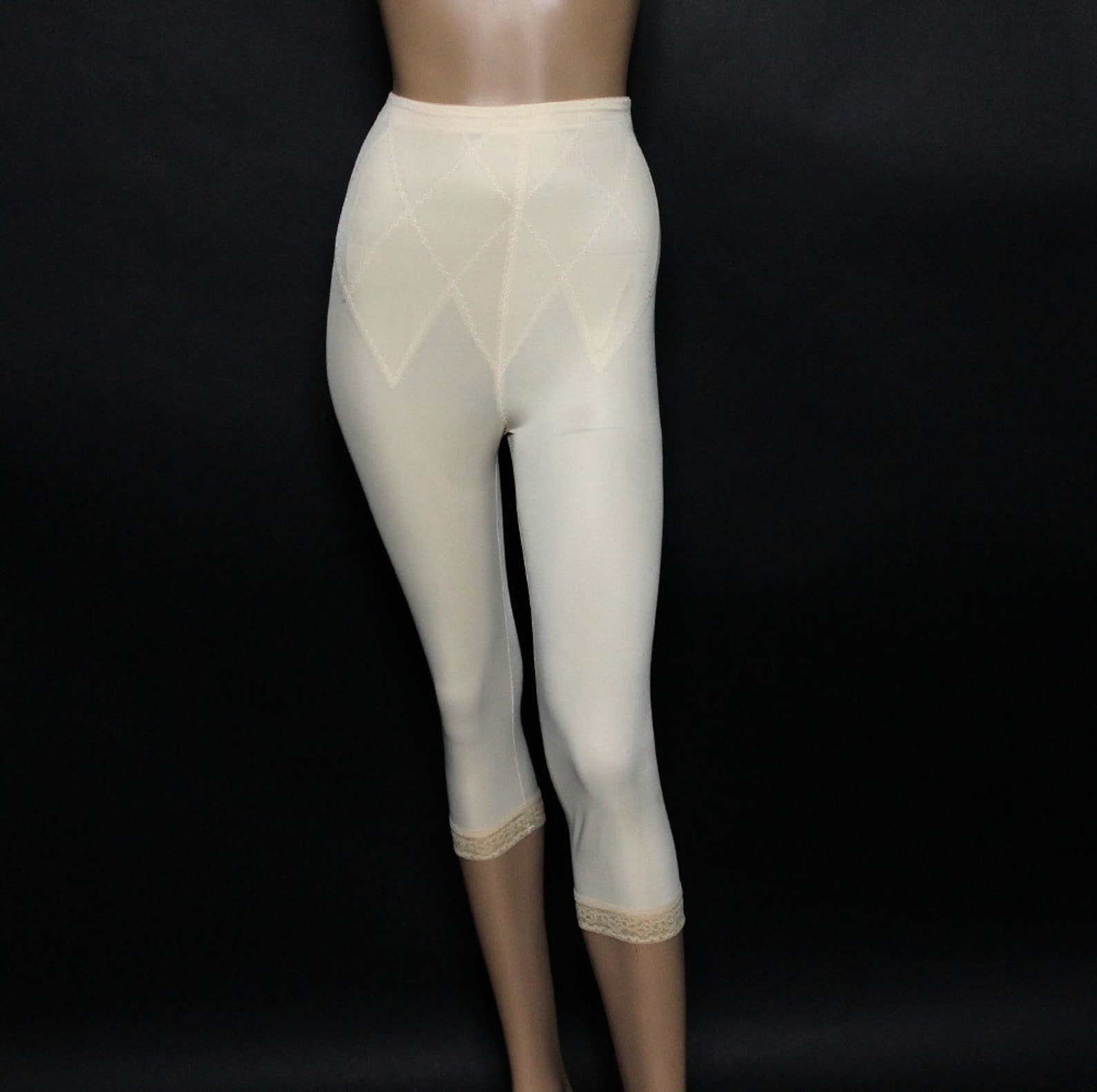 1960s Panty Girdle - Long Girdle With Leg Grippers Diamond Shape Front ...