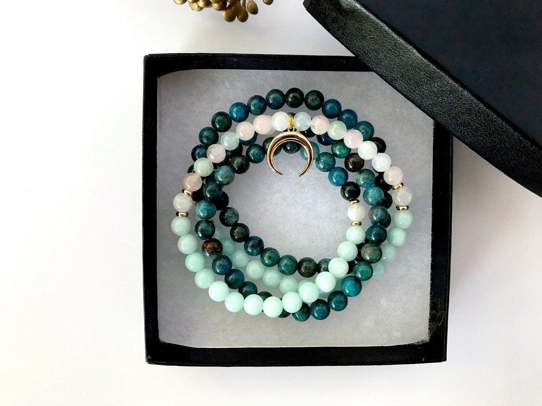 108 Mala Beads, HEALING Jewelry Women Bead Crystal Necklace, Crystal ...