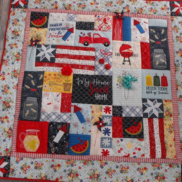 4th of July Quilt - Etsy