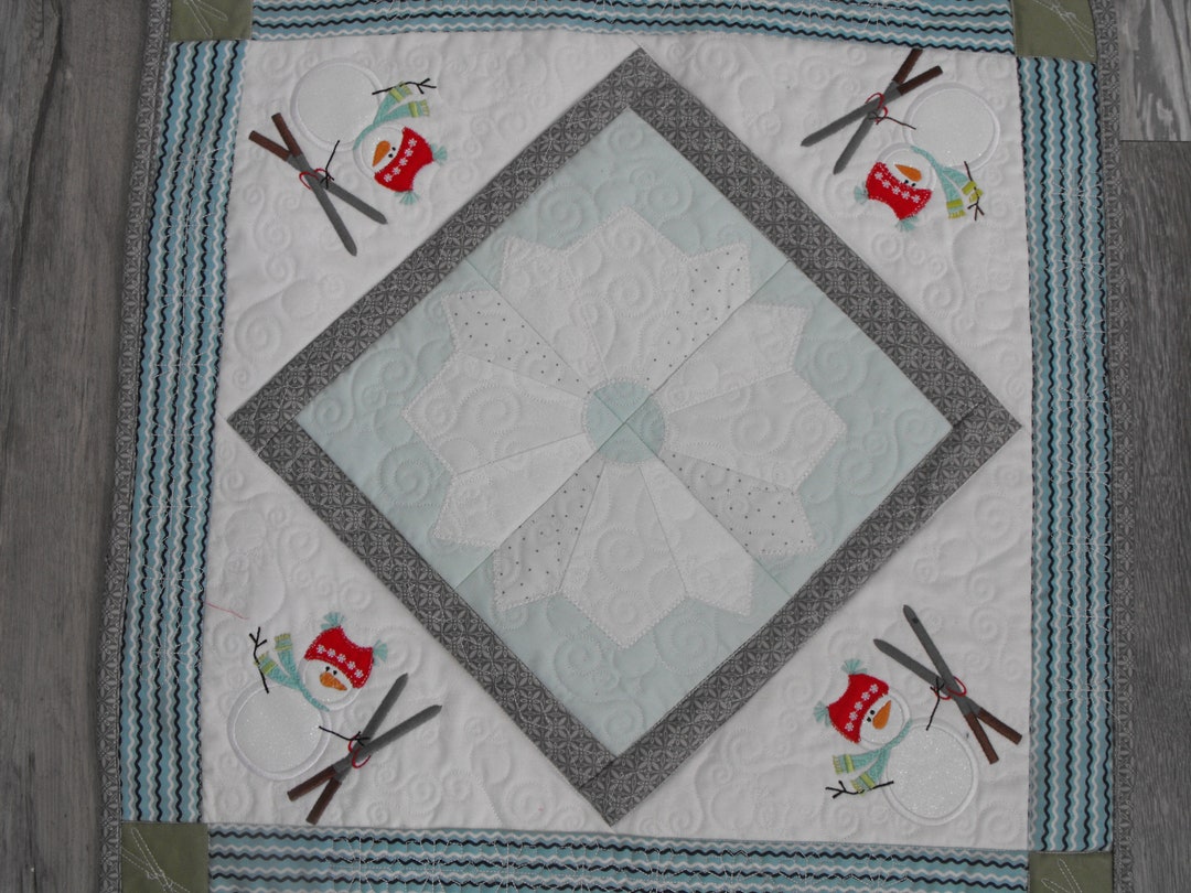 Machine Embroidered Appliqued Table Topper - Etsy