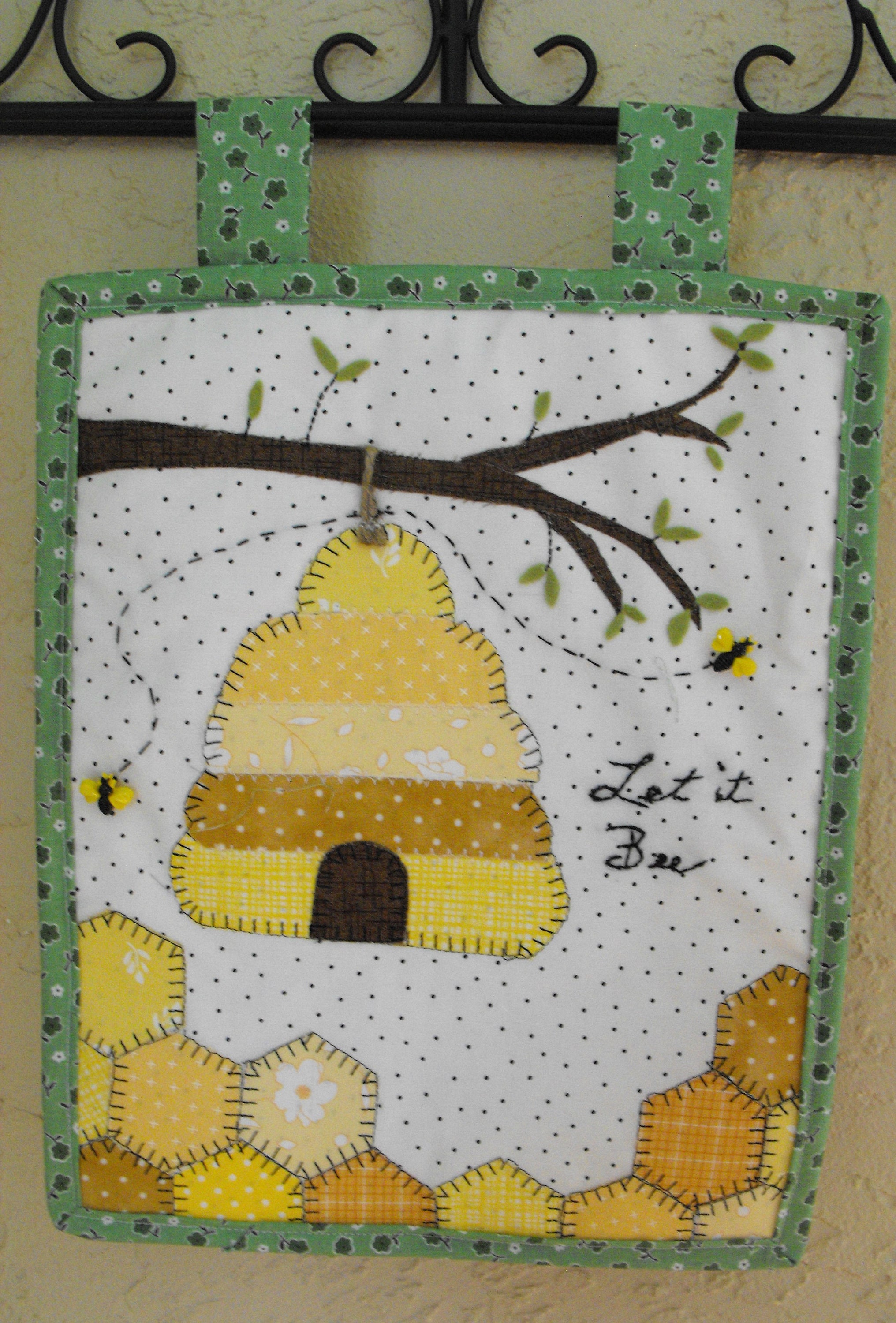 Embroidered Wall Hanging, Appliqued Wall Hanging, Embroidered Banner ...