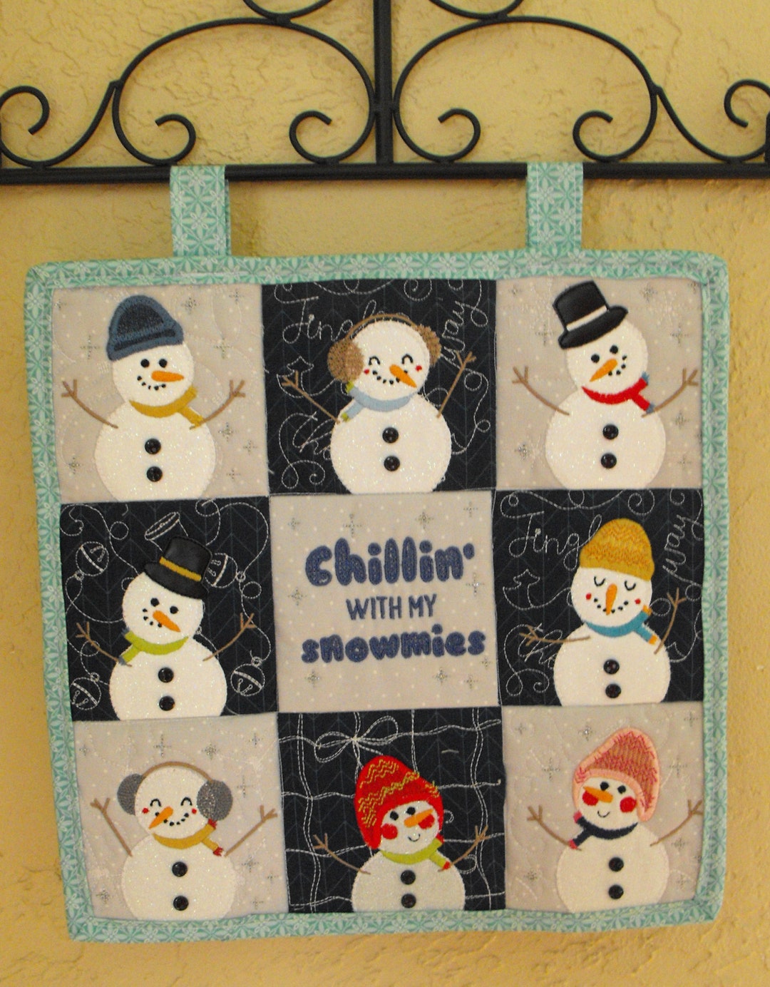 Embroidered Wall Hanging, Appliqued Wall Hanging, Embroidered Banner ...