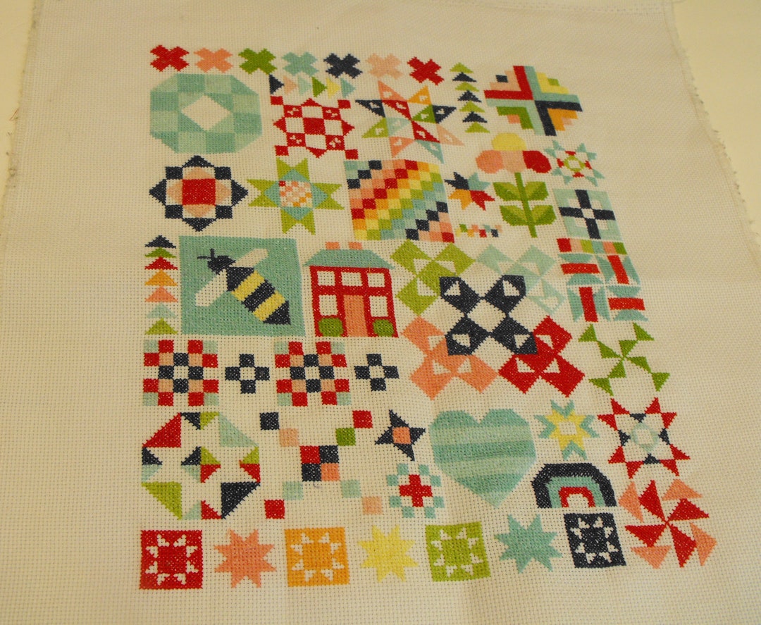 Completed Cross Stitch Ready for You to Finish - Etsy