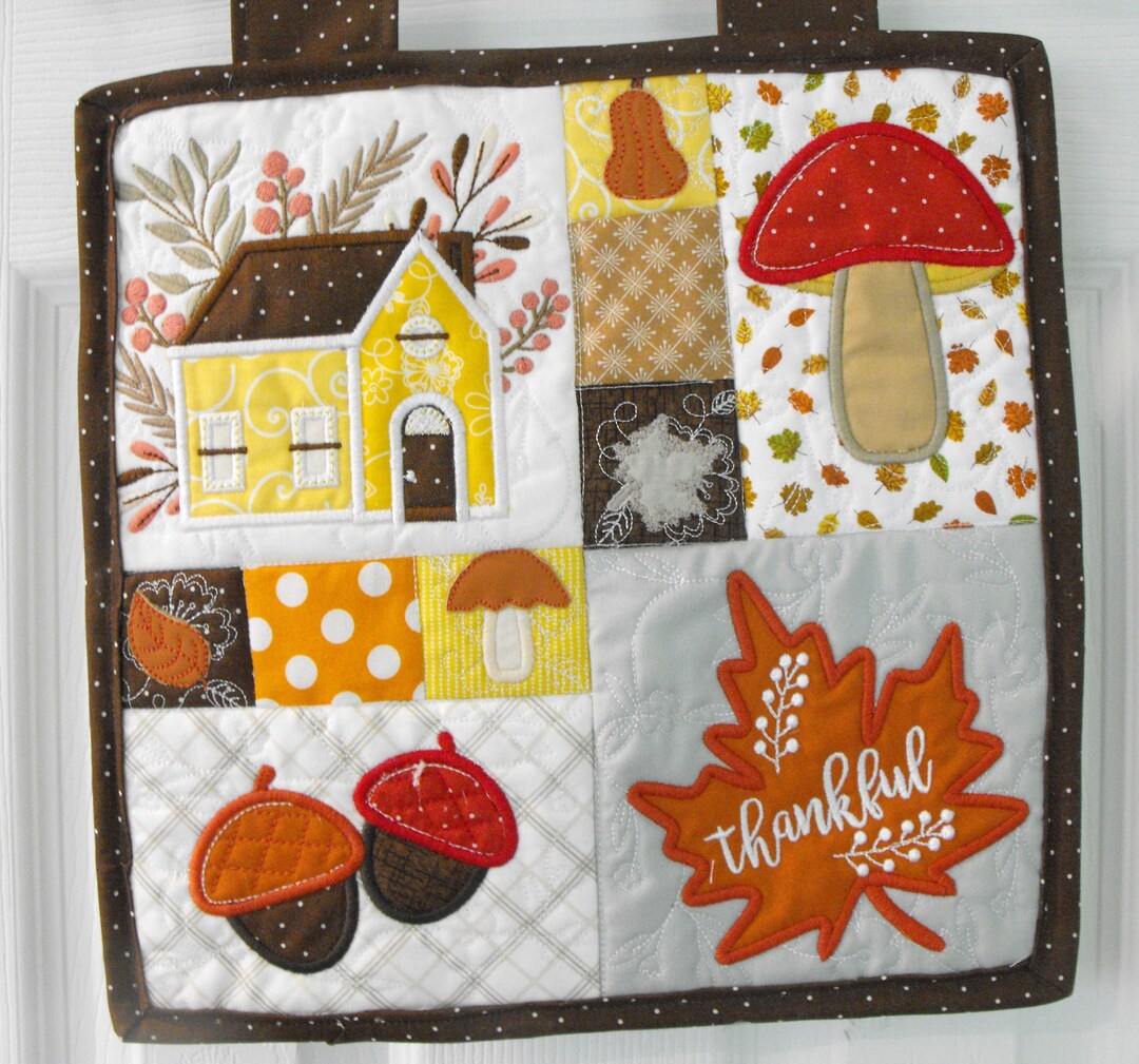 Embroidered Wall Hanging, Appliqued Wall Hanging, Embroidered Banner ...