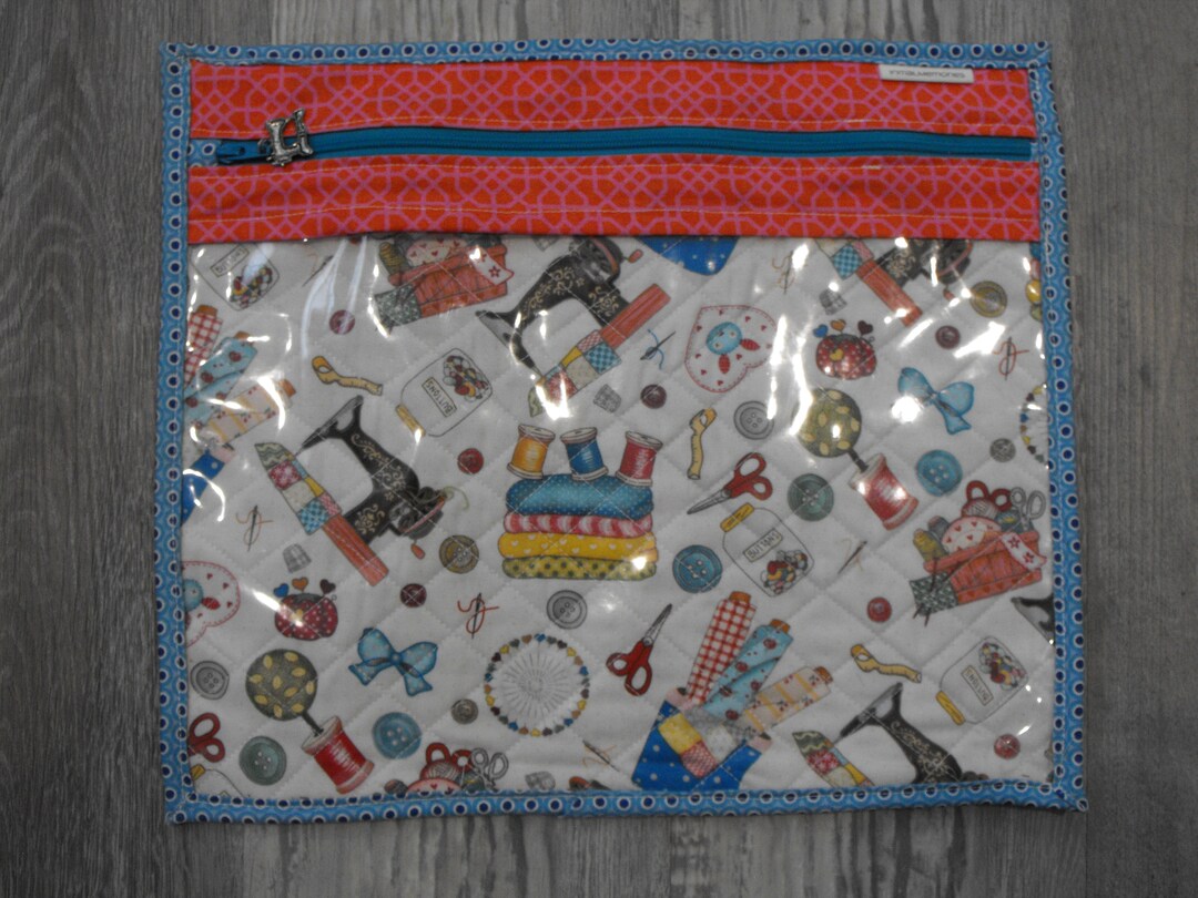 Project Bag Quilters Cross Stitch Vinyl Project Bag Embroidery Bag ...