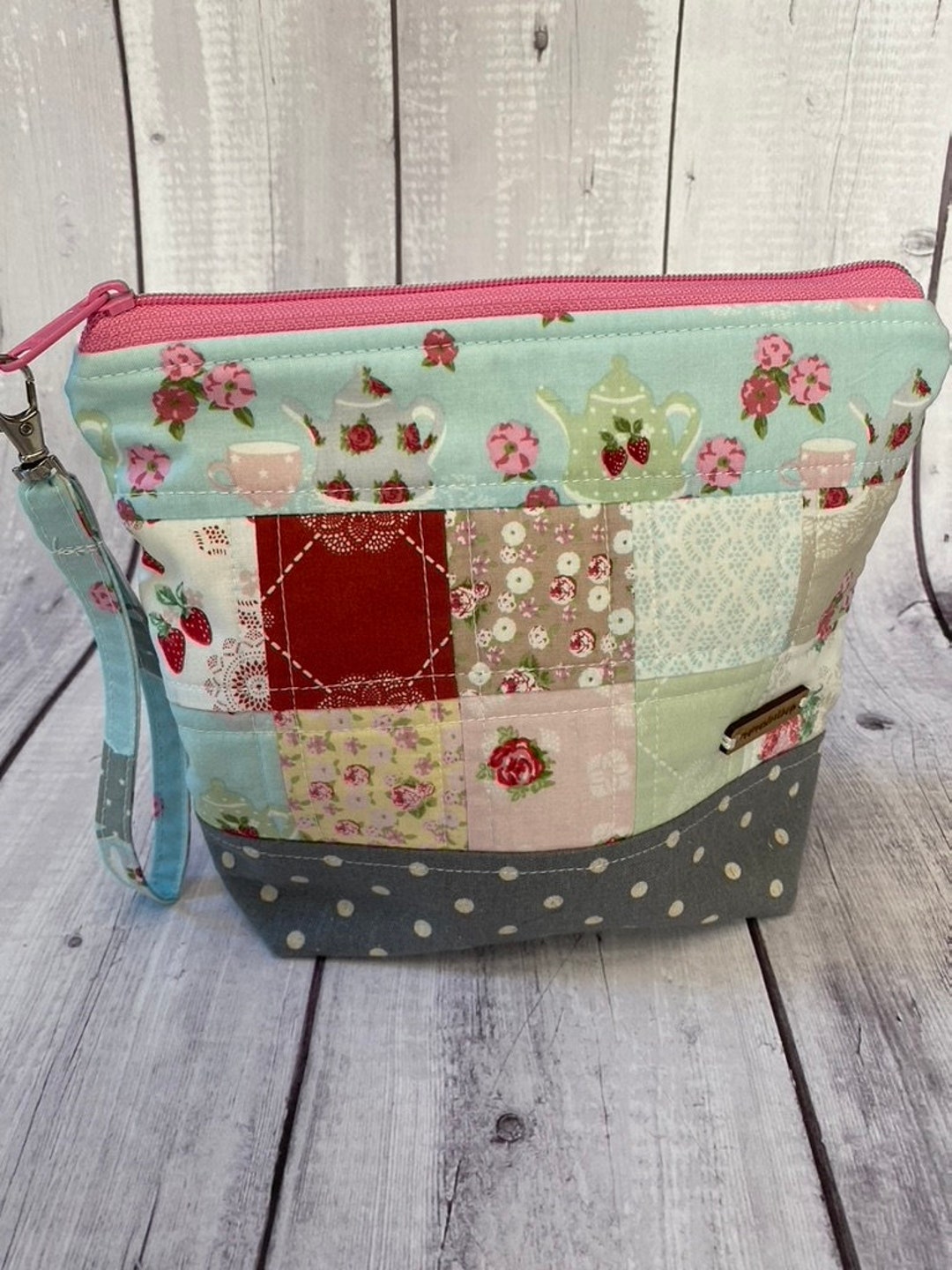 High Tea Quilted Project Bag/zipper Pouch-small - Etsy