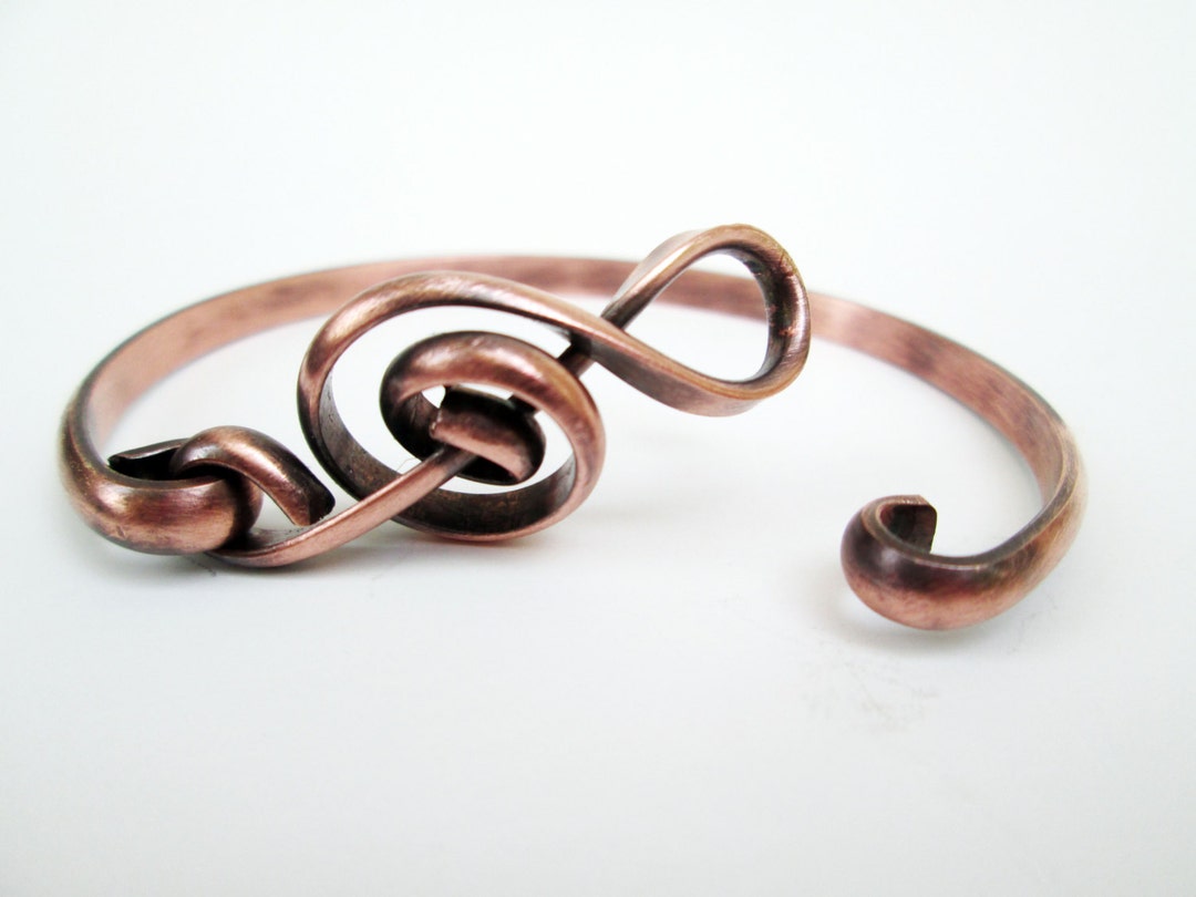 Copper Treble Clef Cuff Bracelet, or Silver - Etsy