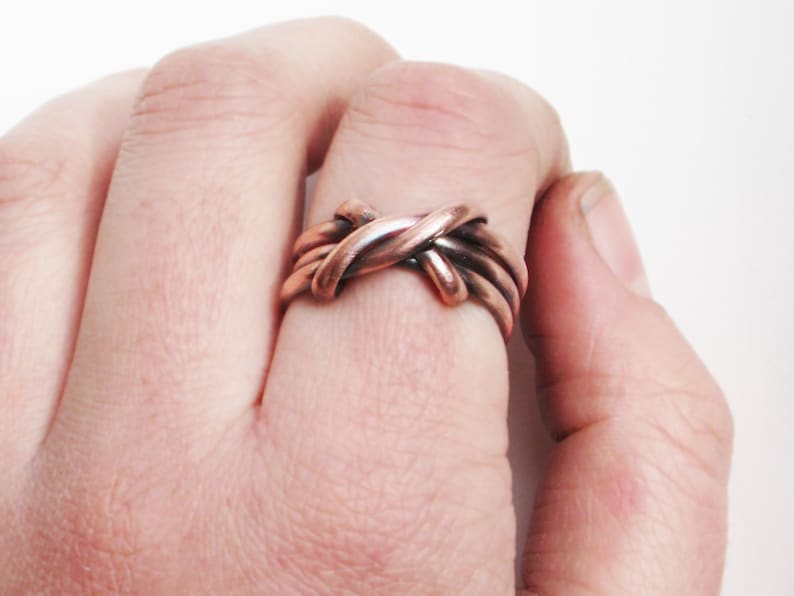 Celtic Copper Knot Ring Unisex Design Men and Women | Etsy