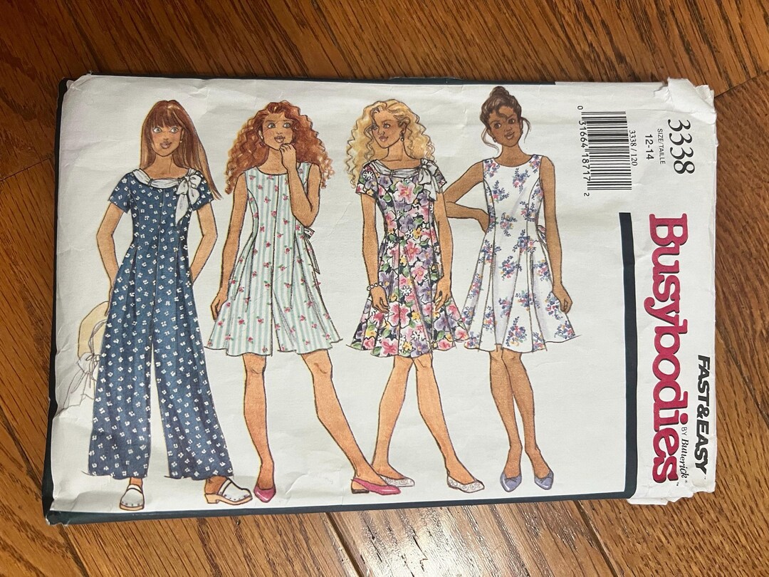 90s Butterick Busybodies Girls Pattern 3338 - Etsy
