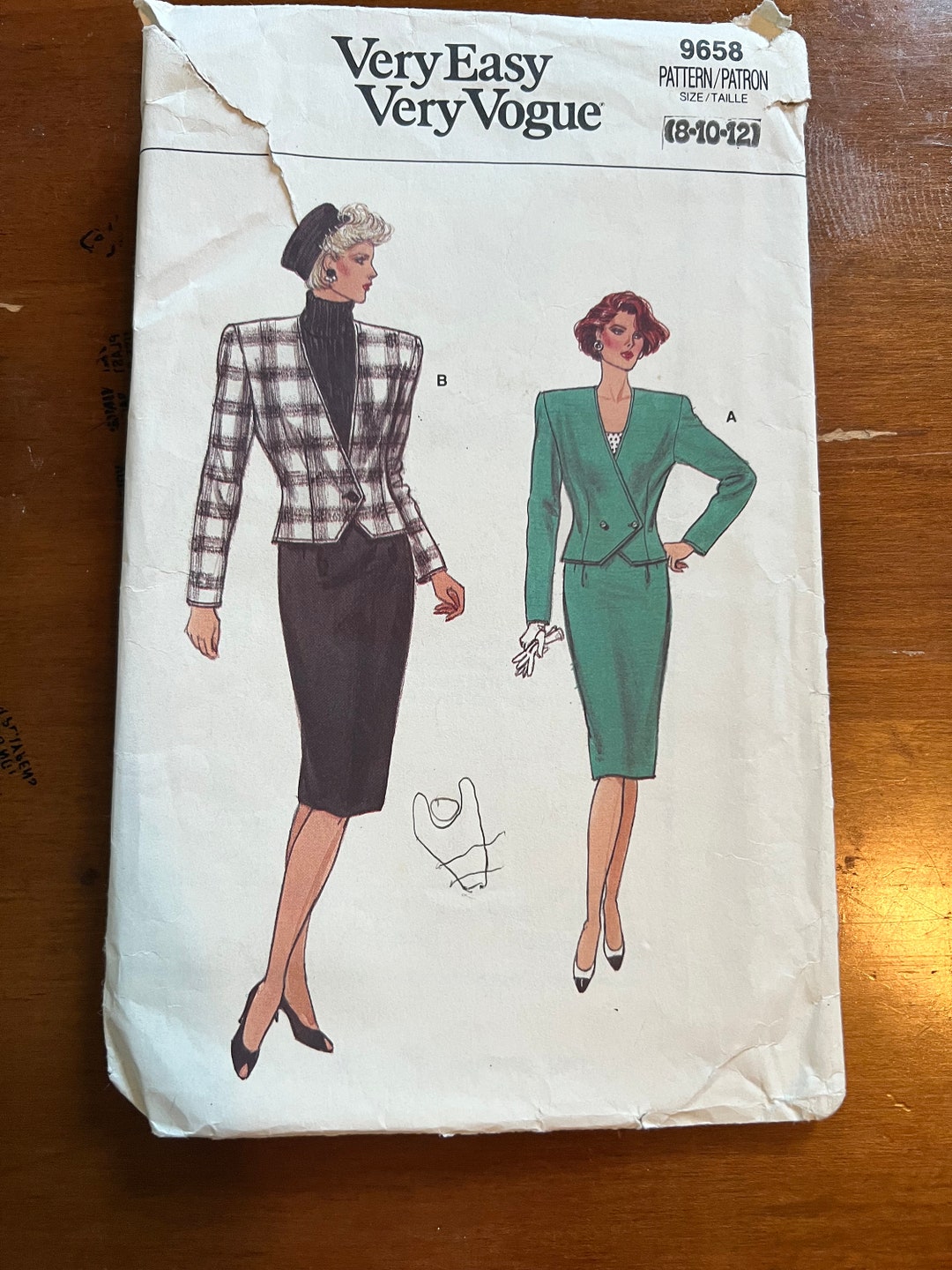 Vintage 80s Vogue Power Suit Pattern - Etsy