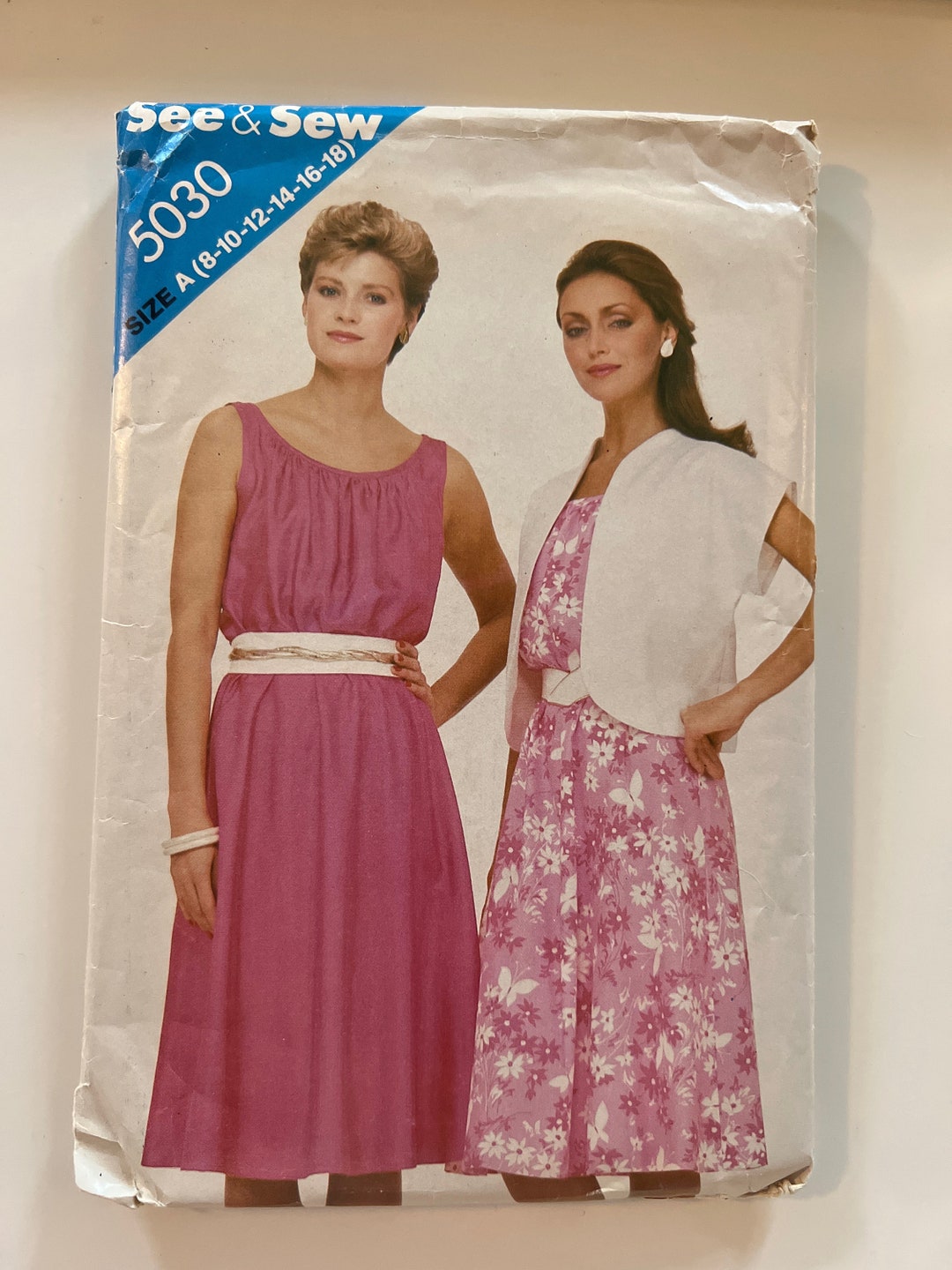 Vintage Butterick Dress Pattern 5030 Size 8-18 - Etsy