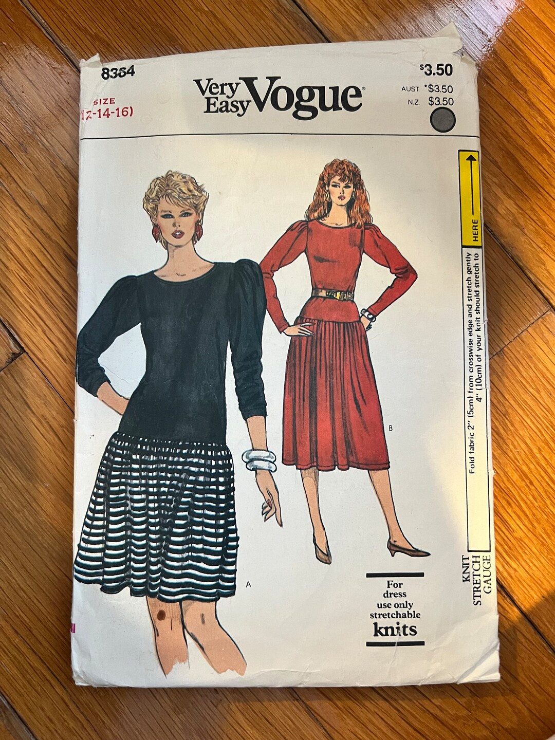 Vogue Drop Waist Pattern 8384 - Etsy