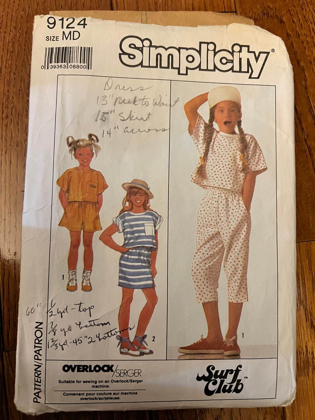 Simplicity Girls Summer Set Pattern 9124 - Etsy
