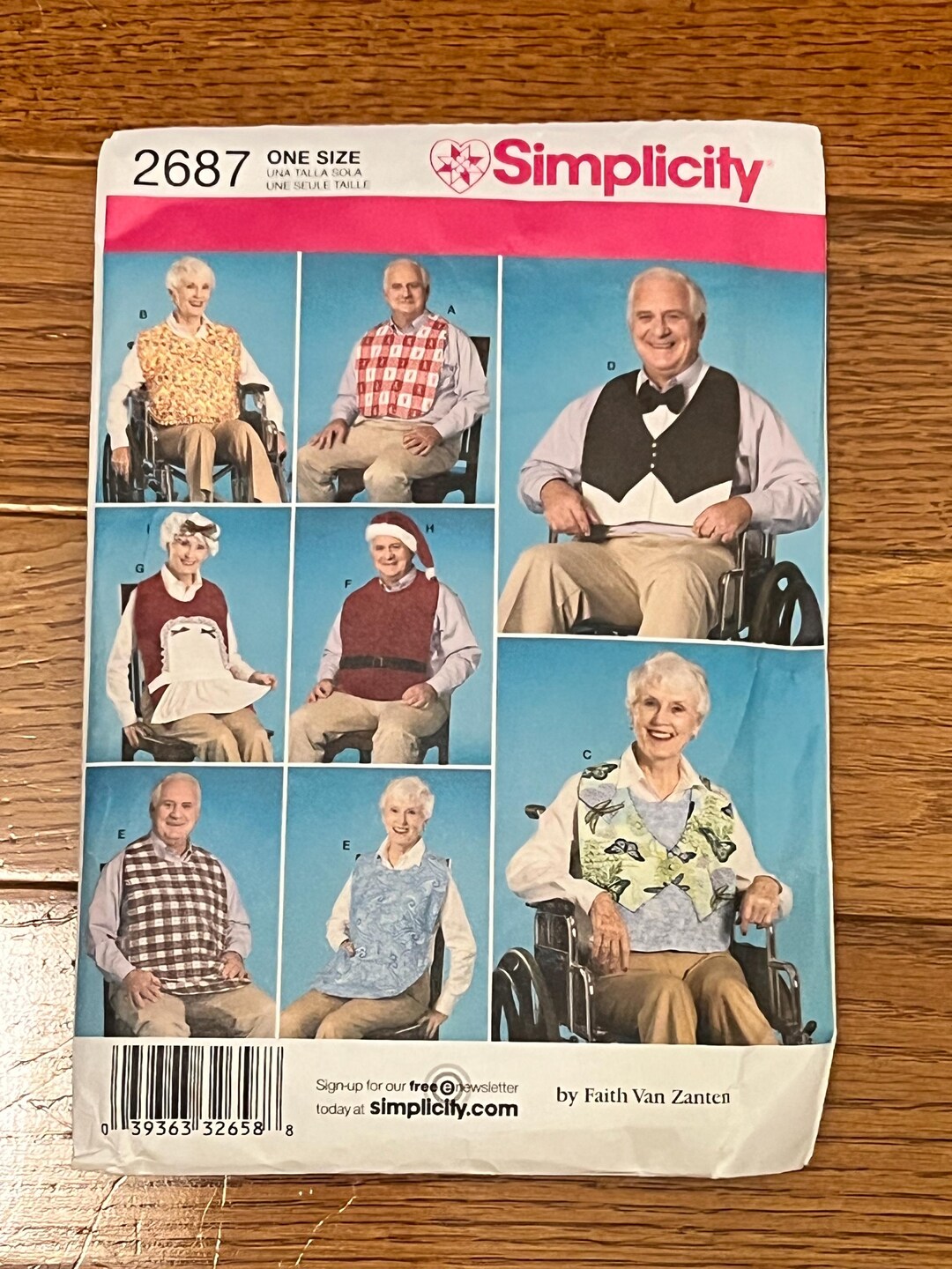 Simplicity Adult Bib Pattern 2687 - Etsy