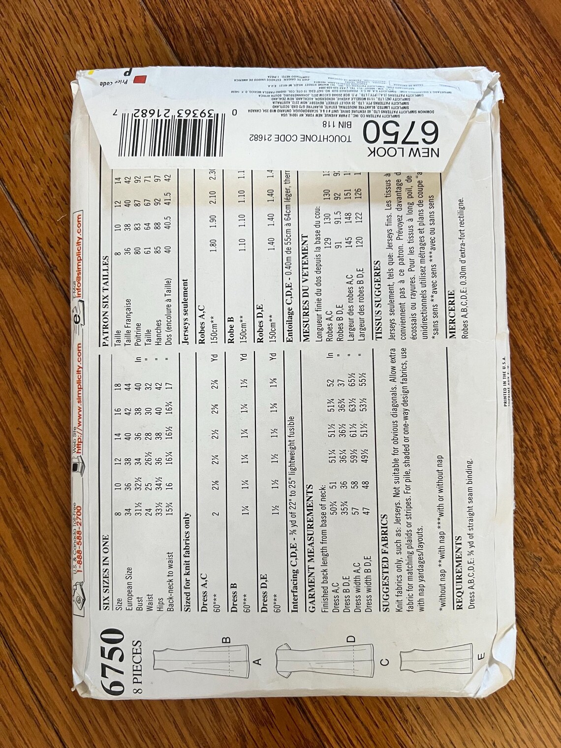 New Look Easy Dress Pattern 6750 - Etsy