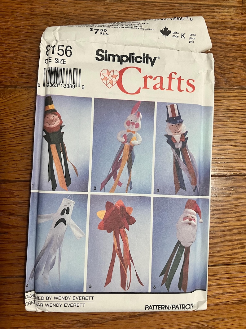 Simplicity Holiday Windsocks Pattern 8156 - Etsy