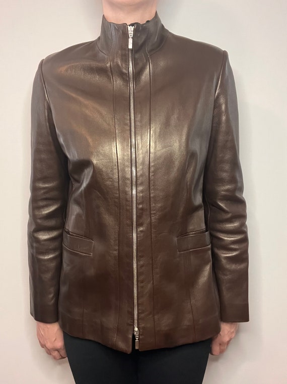 Vintage Brown Lightweight Leather Jacket - Gem