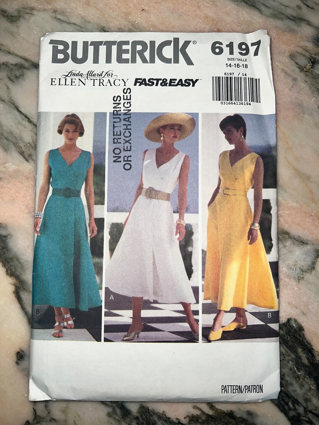 Butterick Dress Pattern 6197 - Etsy