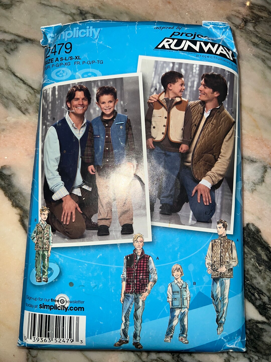 Simplicity Project Runway Men & Boys Pattern 2479 - Etsy