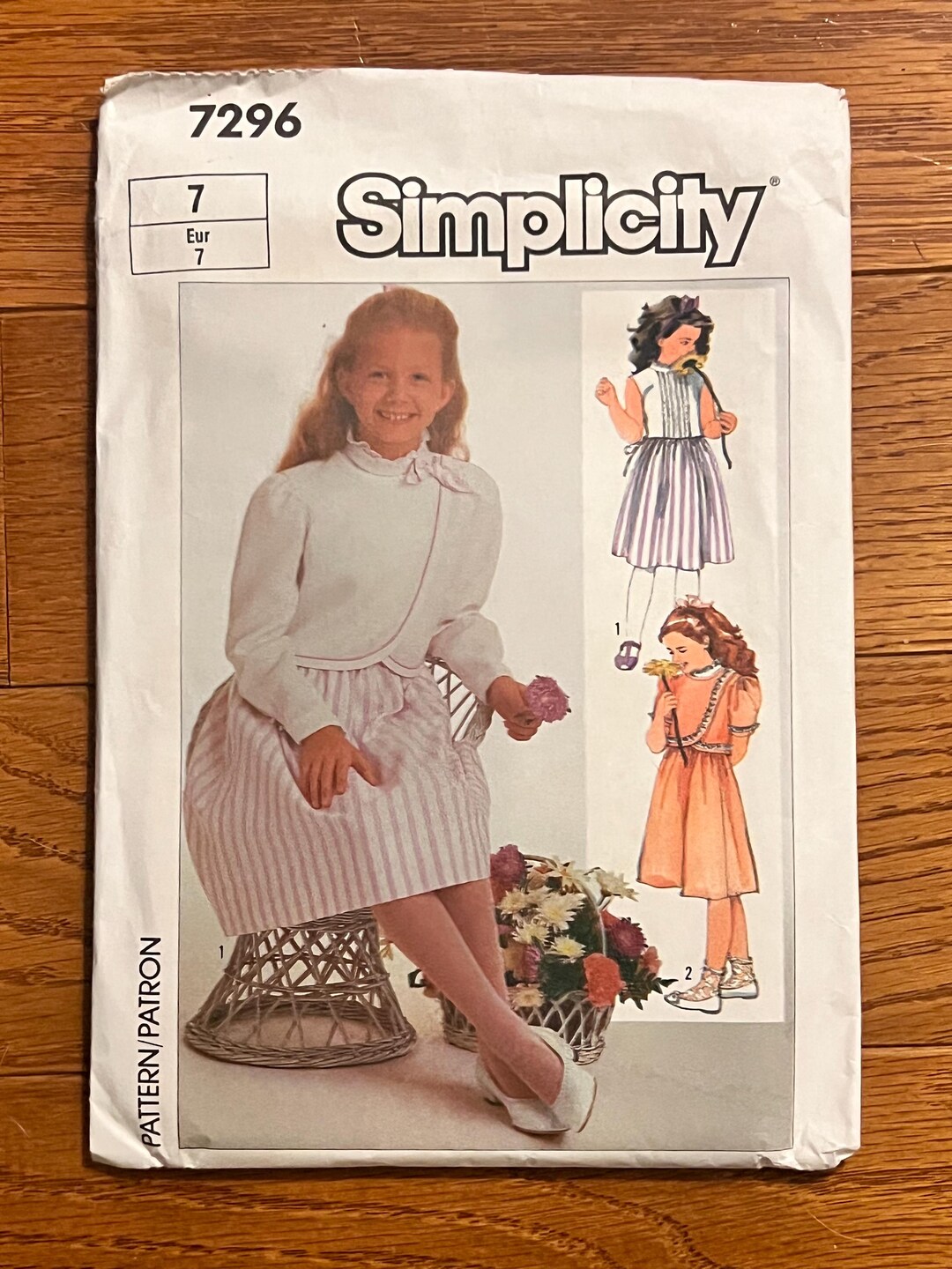 Simplicity Girls Dress Pattern 7296 - Etsy