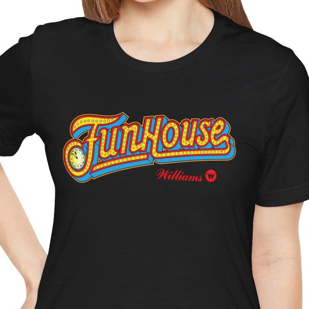 Funhouse Vintage Style Pinball T-shirt Unisex Jersey Short Sleeve T ...