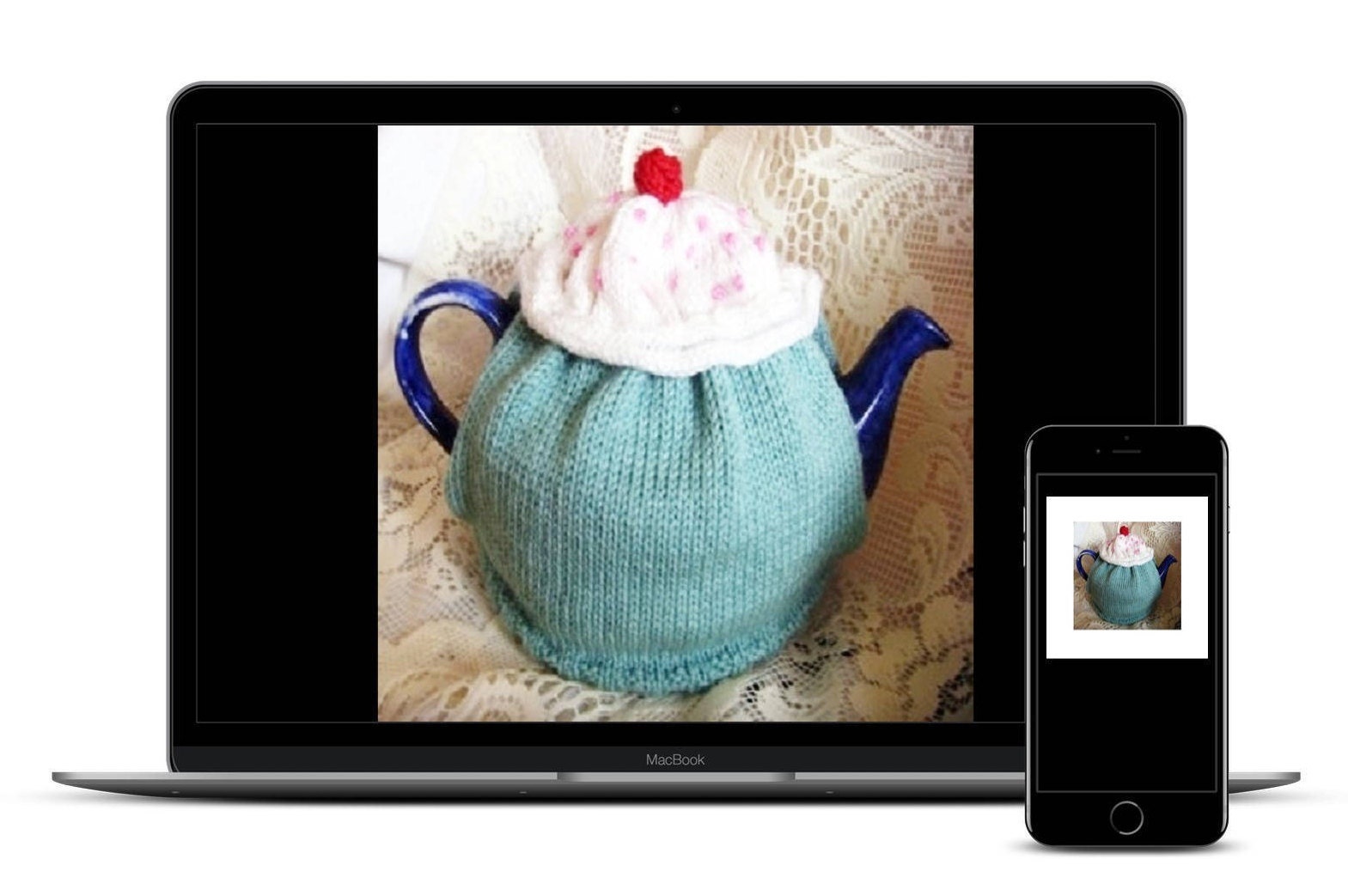 Cupcake Tea Cosy Knitting Pattern, Tea Cozy in Double Knit Yarns, Pdf ...