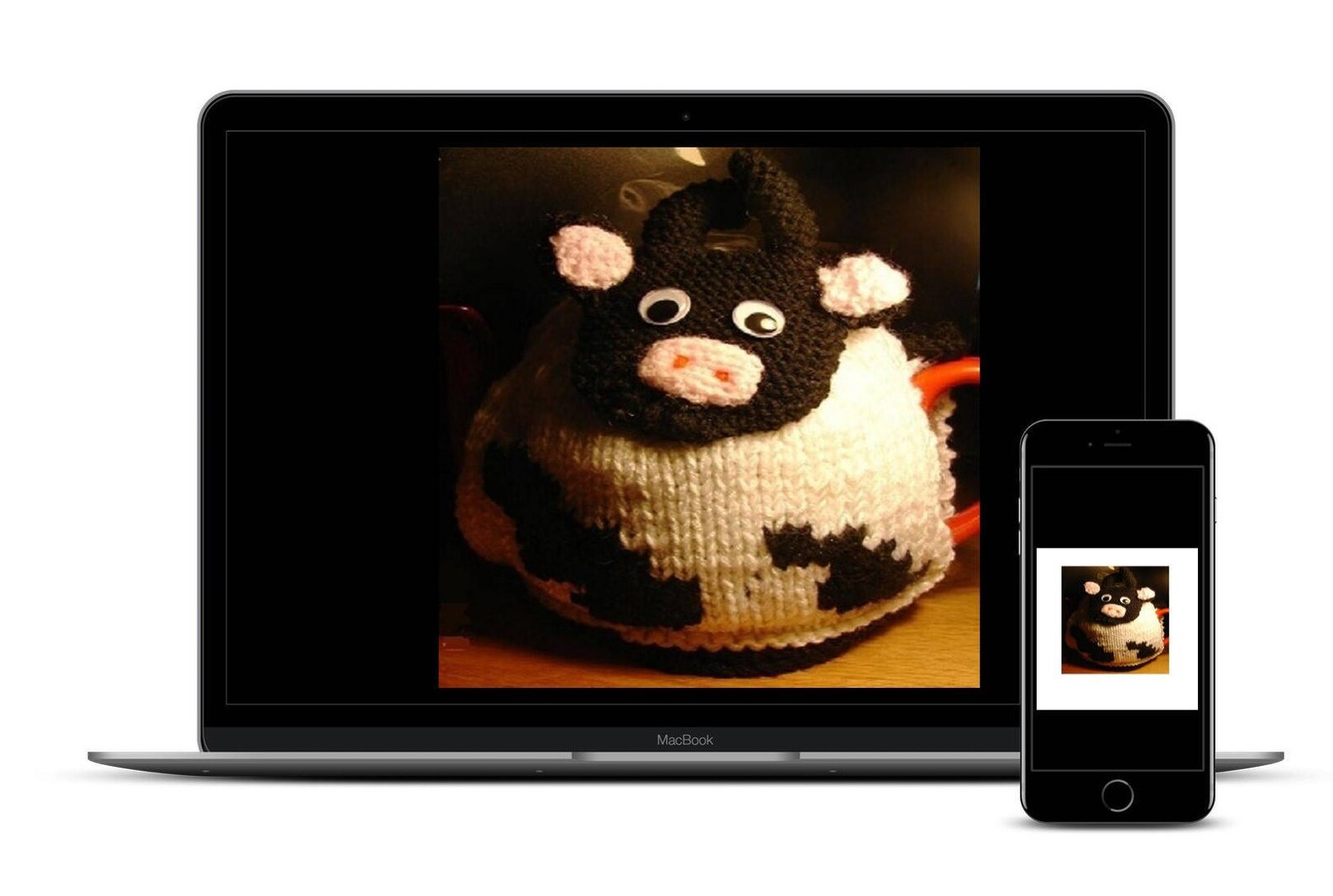 Tea Cosy Knitting Pattern. Dairy Cow Tea Cosy. Knitted Cow Tea Cozy ...