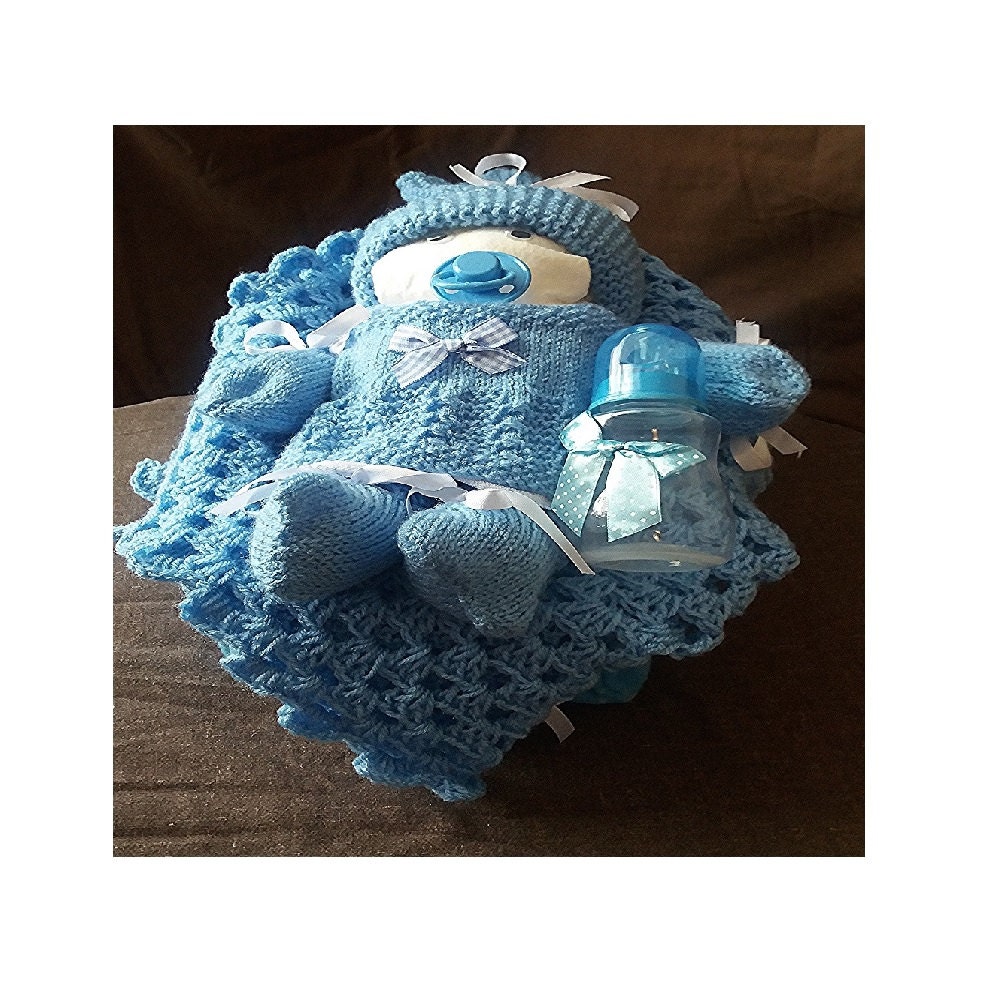 Baby Nappy Cake Knitting Pattern Book KNIT YOUR OWN Baby Shower Gift ...