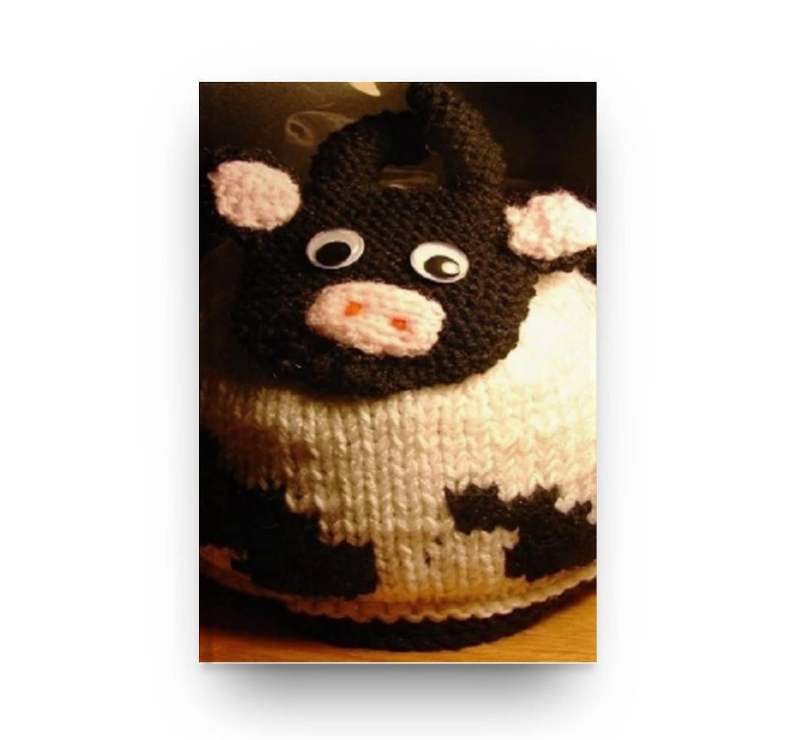 Tea Cosy Knitting Pattern. Dairy Cow Tea Cosy. Knitted Cow Tea Cozy ...