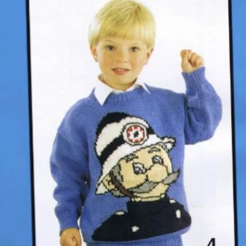 Fireman Sam Jumper Knitting Pattern Pdf Knitting Pattern for Jumper for ...