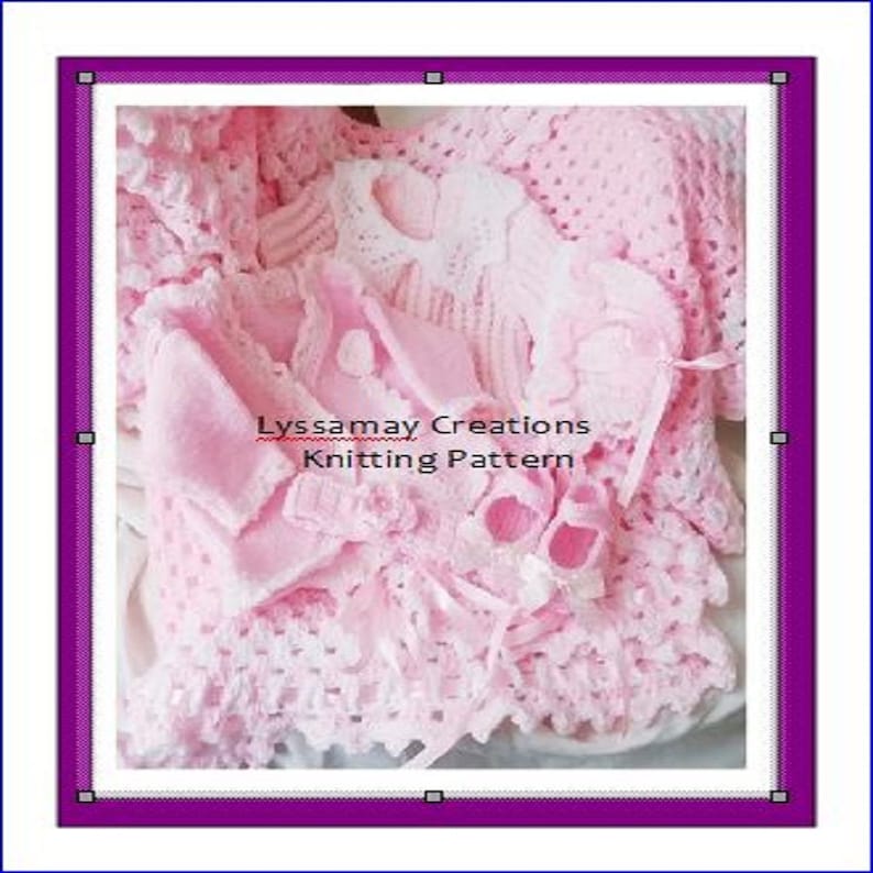 Baby Layette Knitting Pattern, Double Knitting Pattern for BABY DRESS ...