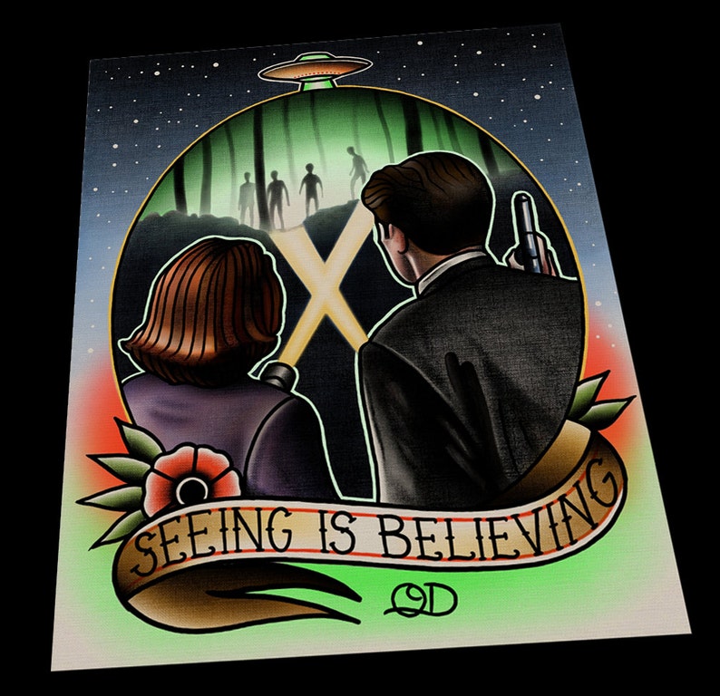 X-files seeing is Believing Tattoo Flash - Etsy Canada