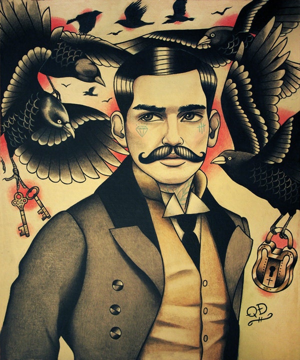 Gentleman Tattoo Flash