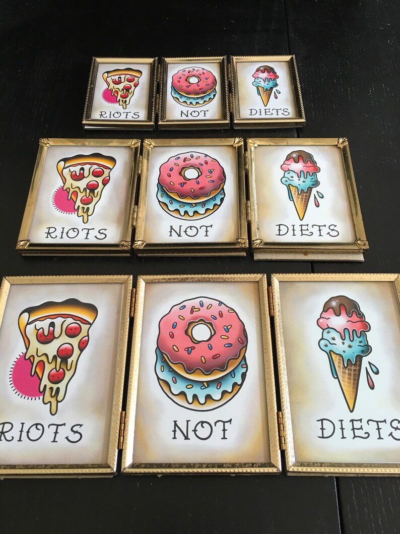 Riots Not Diets Prints unframed - Etsy