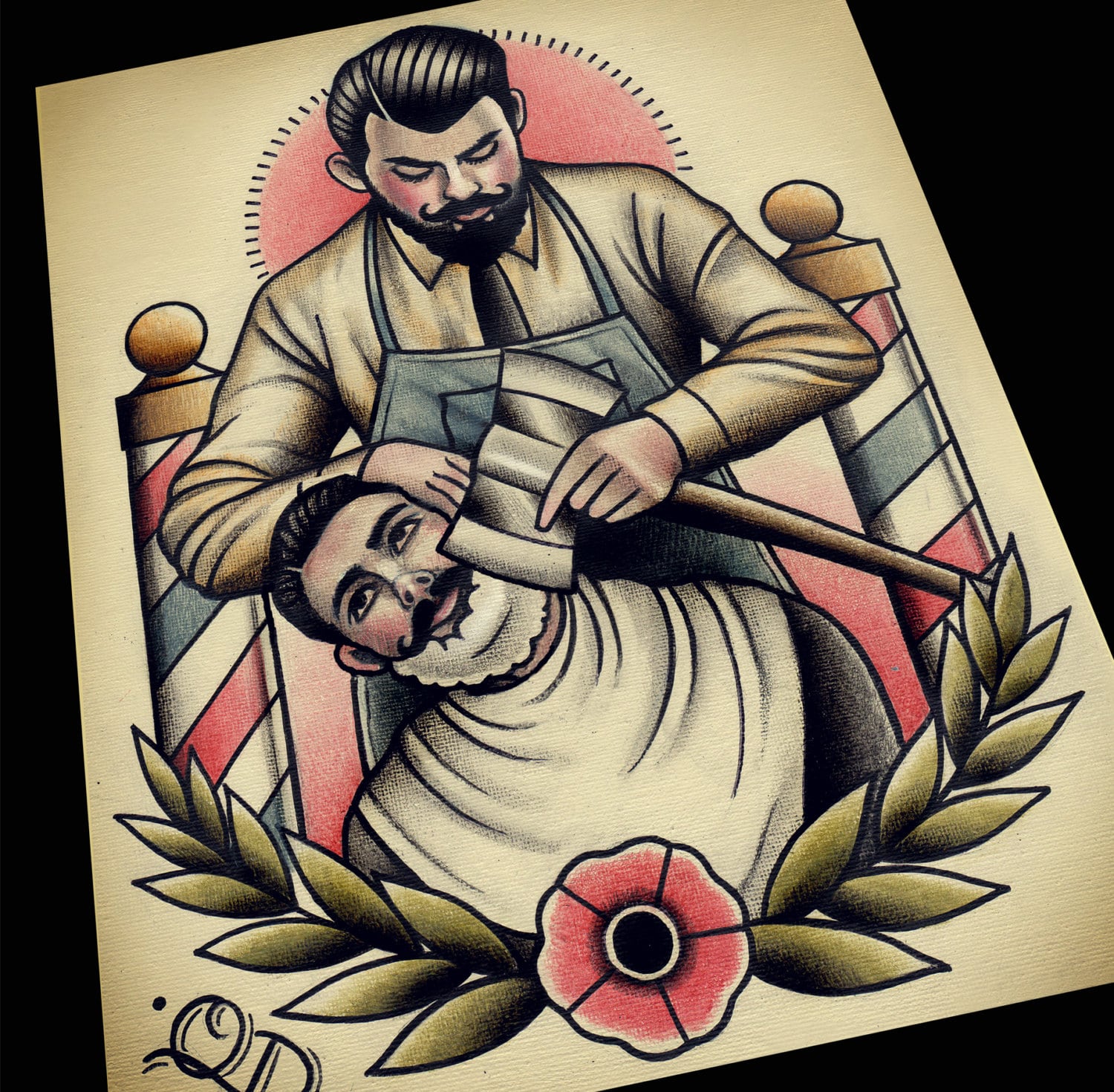 Barber Shop Tattoo Flash