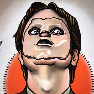 The Office Dwight Schrute mask Tattoo Flash Art Print - Etsy