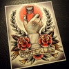 Fortune Teller Flapper Traditional Tattoo Flash - Etsy