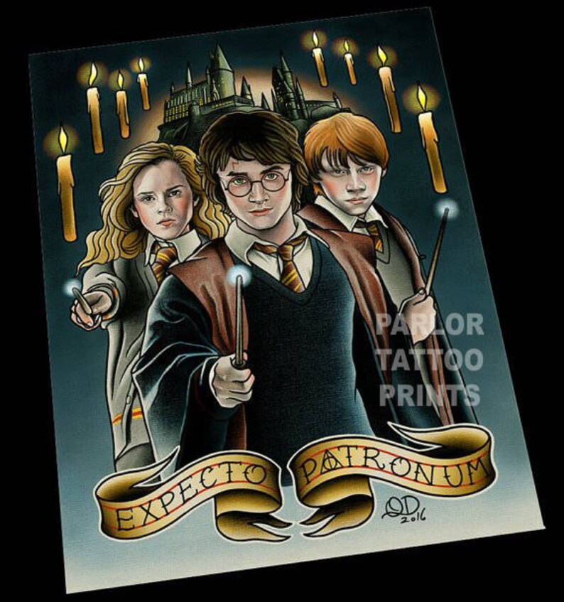 Harry Potter Tattoo Flash | Etsy UK