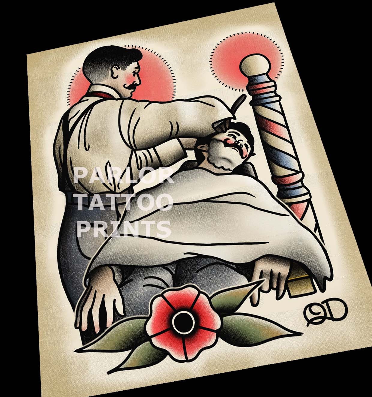 Barber Pole Tattoo On Nose