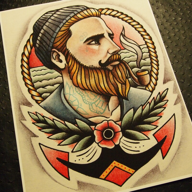 Sailor Tattoo - Etsy