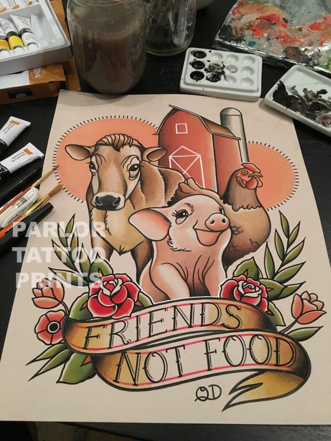 Friends Not Food Flash Art Print - Etsy