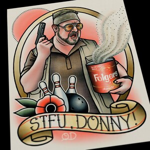 STFU, Donny the Big Lebowski Tattoo Flash Art Print - Etsy