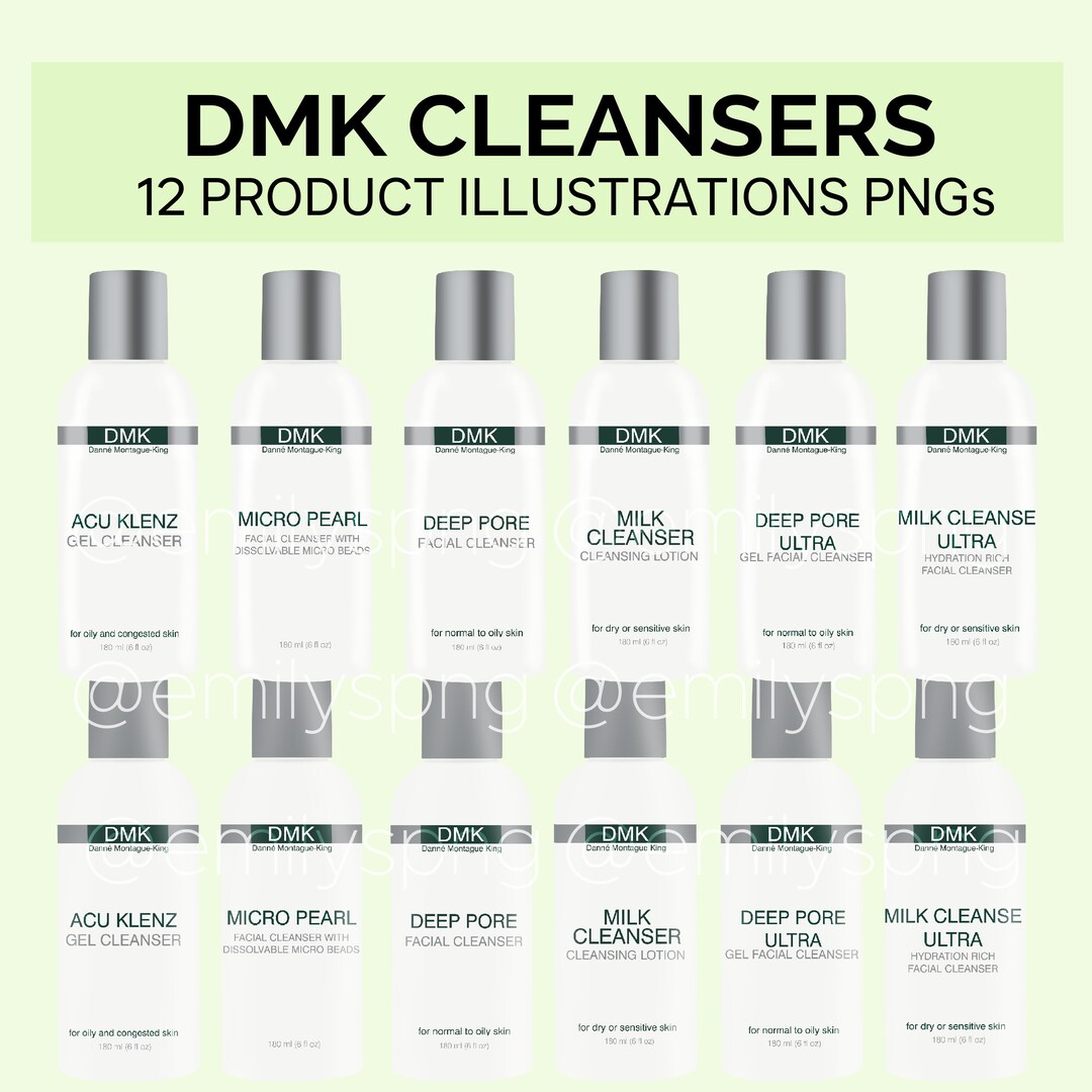 DMK Cleansers Clipart Icons Product Illustration 12 Pack Dozen Danne ...