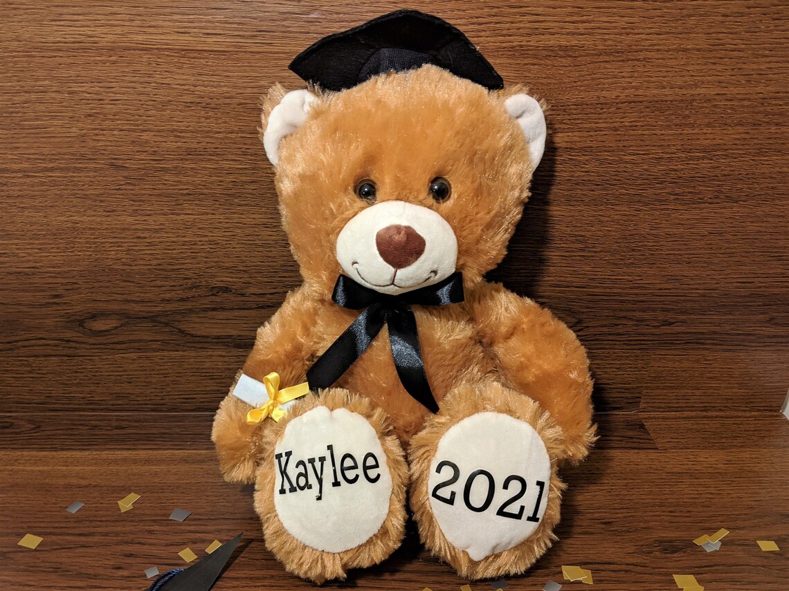 Graduation Teddy Bear Personalized Plush High School College | Etsy