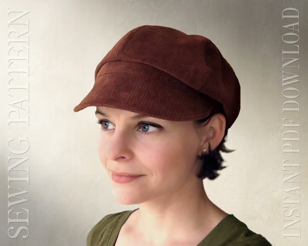 DIGITAL SEWING PATTERN Brooklyn, Gatsby Newsboy Tweed Cap for Child or ...