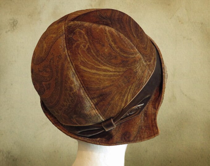 Marigold 1920's Twenties Carmel Chestnut Brown Velvet - Etsy